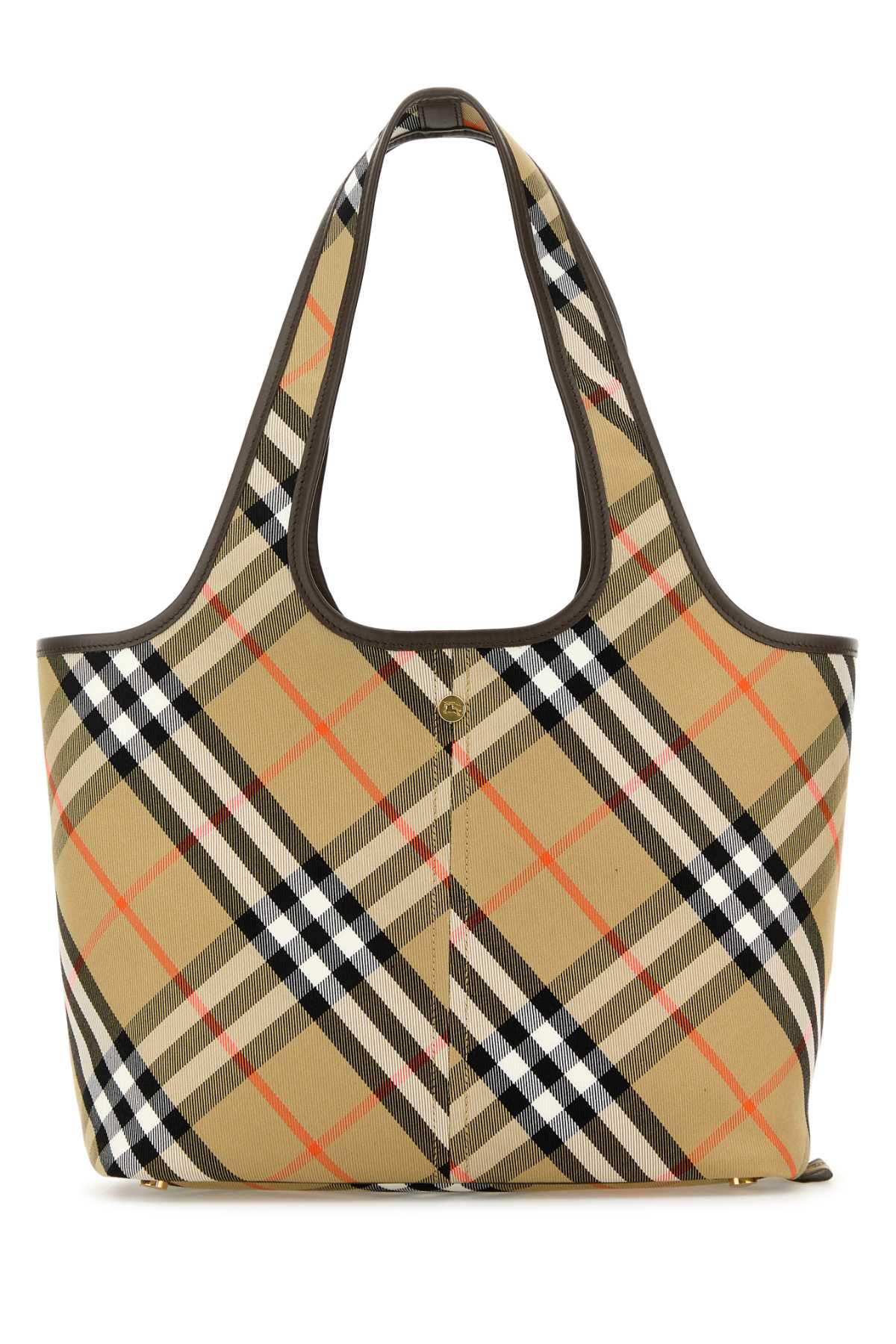 Burberry Women Embroidered Canvas Small Check Shopping Bag – Luosophy