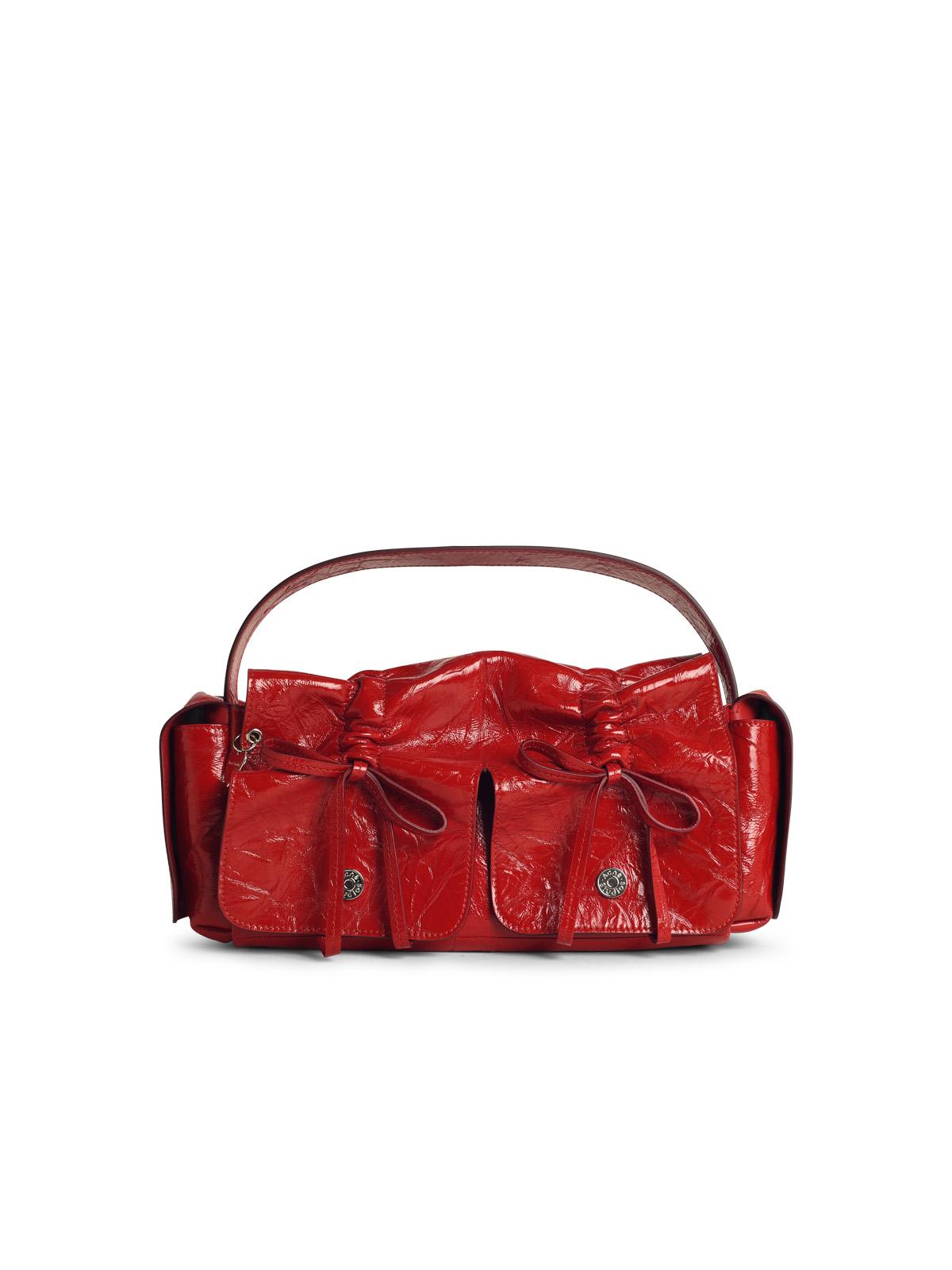 Acne Studios 'Multipocket' Shiny Red Leather Bag Women – Luosophy